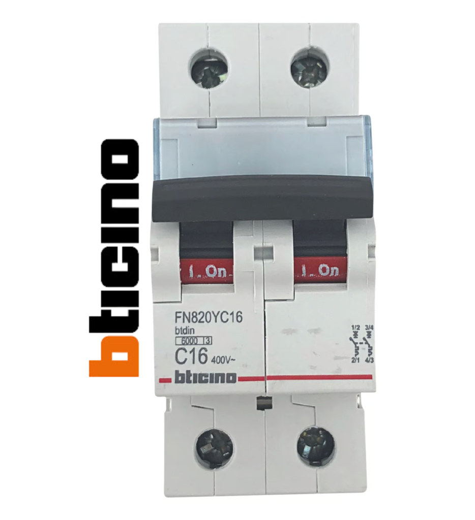 LLAVE TERMICA 2X16A BTICINO 220V 6kA - Loganelectric