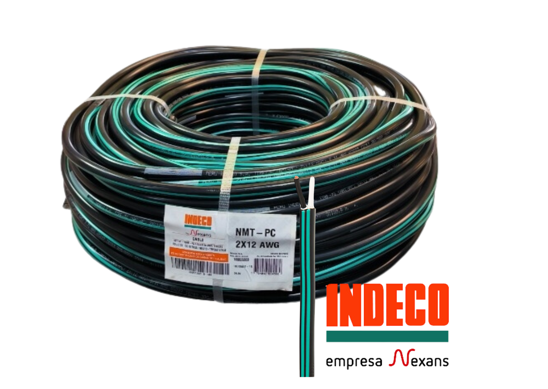 CABLE VULCANIZADO 2X14 AWG INDECO 300/500V - Loganelectric