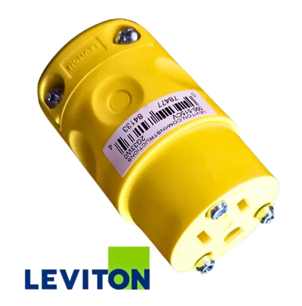 TOMA CORRIENTE AEREO LEVITON 15A 220V L/T AMARILLO - Loganelectric